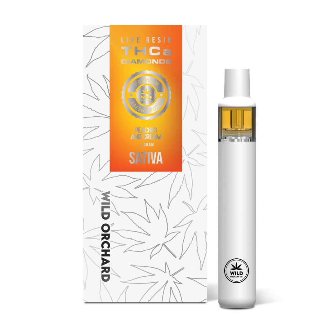 THCa Diamond "Peaches and Cream" Live Resin Vape Half Gram - Wild ...